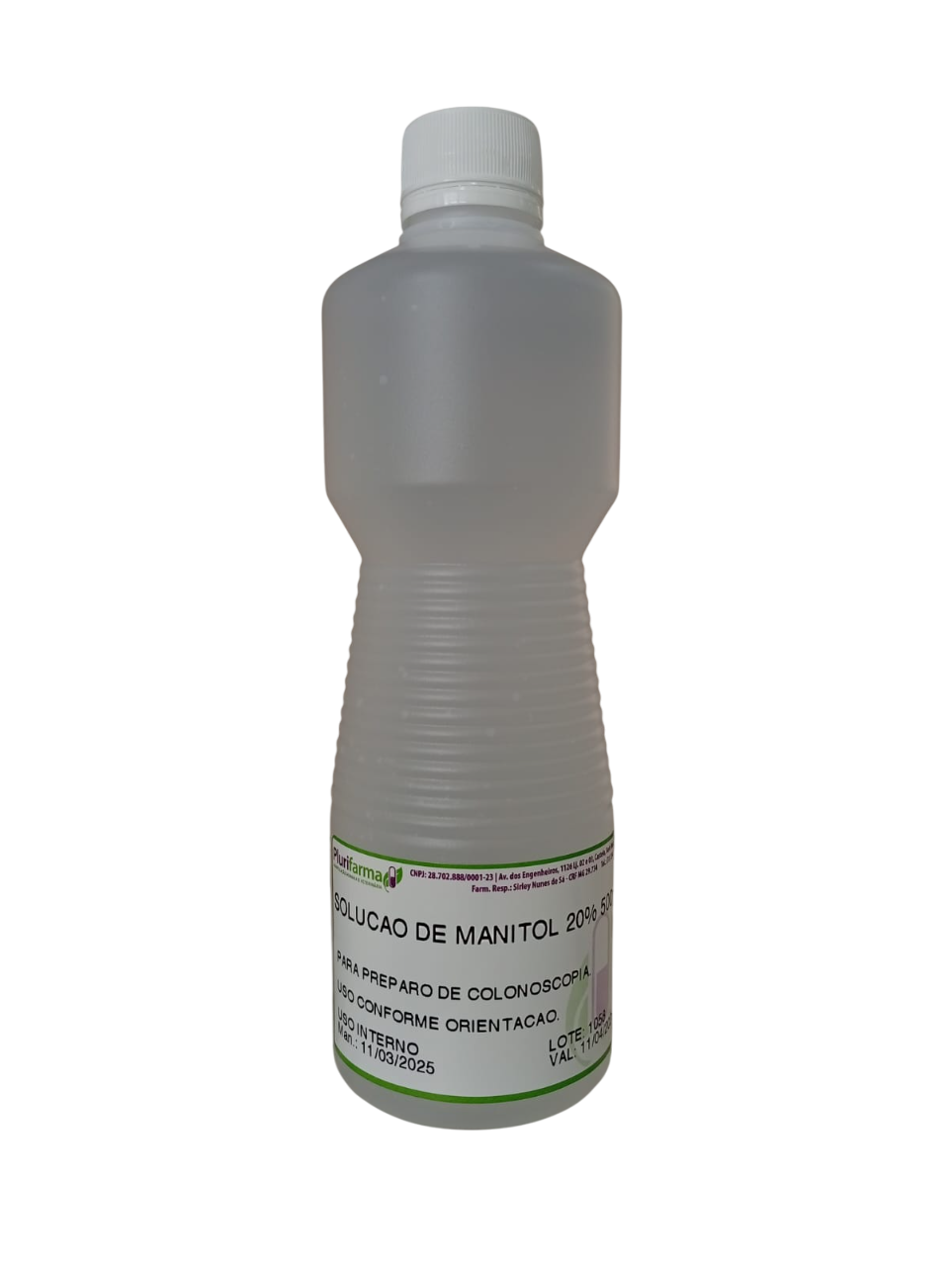 Solução de Manitol a 20% 500ml - Plurifarma
